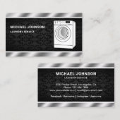 Modern White Washing Machine Laundry Service Business Card | Zazzle