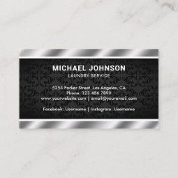 Modern White Washing Machine Laundry Service Business Card | Zazzle
