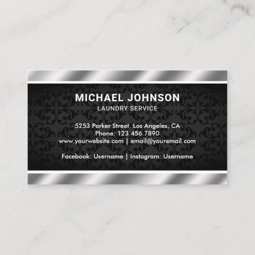Modern White Washing Machine Laundry Service Business Card | Zazzle