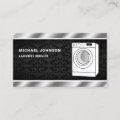 Modern White Washing Machine Laundry Service Business Card | Zazzle