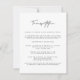 Modern White Wedding Transportation Enclosure Card | Zazzle