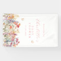 Modern, wildflower baby shower welcome banner | Zazzle