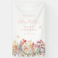 Modern, wildflower baby shower welcome banner | Zazzle