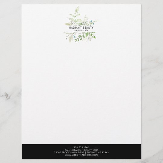 Modern Wildflower Botanical Business Letterhead | Zazzle.com