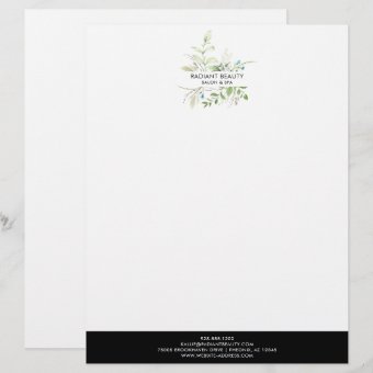 Modern Wildflower Botanical Business Letterhead | Zazzle