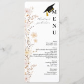 Modern Wildflower Graduation party dinner menu | Zazzle