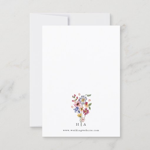 Modern Wildflower Wedding Invitation | Zazzle