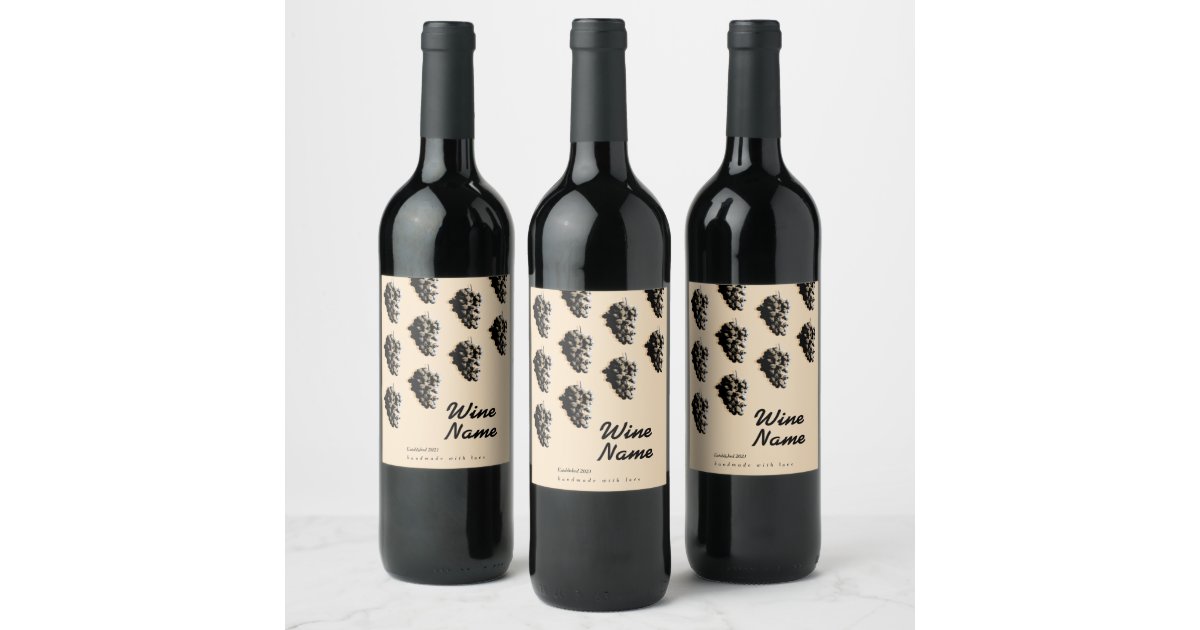 Modern Wine Label Design | Zazzle