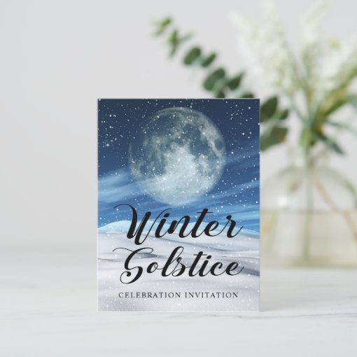 Modern Winter Solstice Celebration Postcard | Zazzle