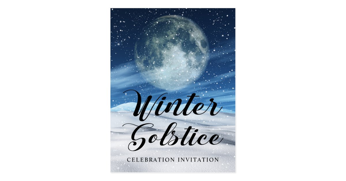 Modern Winter Solstice Celebration Postcard | Zazzle.com
