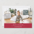 Modern Wish Holiday Photo Card w/ Editable Message | Zazzle