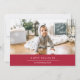 Modern Wish Holiday Photo Card w/ Editable Message | Zazzle