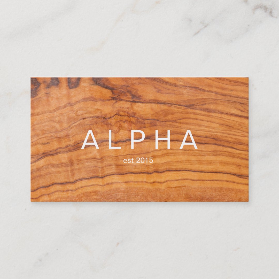 Modern Wood Grain Background Design Business Card | Zazzle