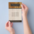 Modern Wood Grain Professional Classy Flyer | Zazzle