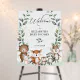 Modern Woodland Forest Animals Greenery Welcome Foam Board | Zazzle