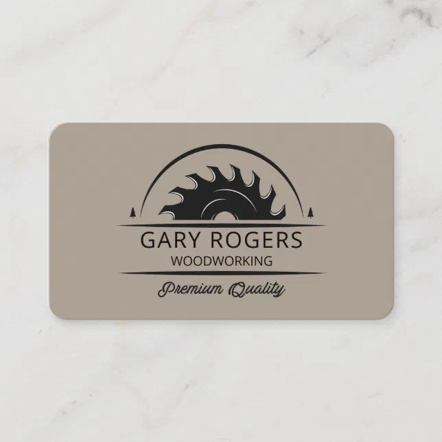 Modern Woodworking Profession Business Card | Zazzle