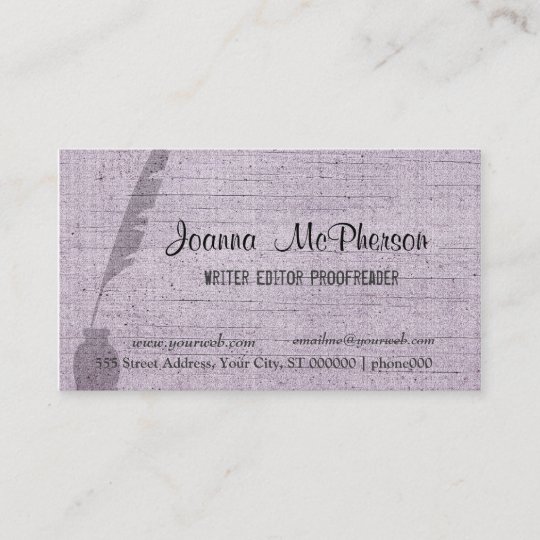 Modern Writer's Antique Pen Trendy Modern Business Card | Zazzle.com