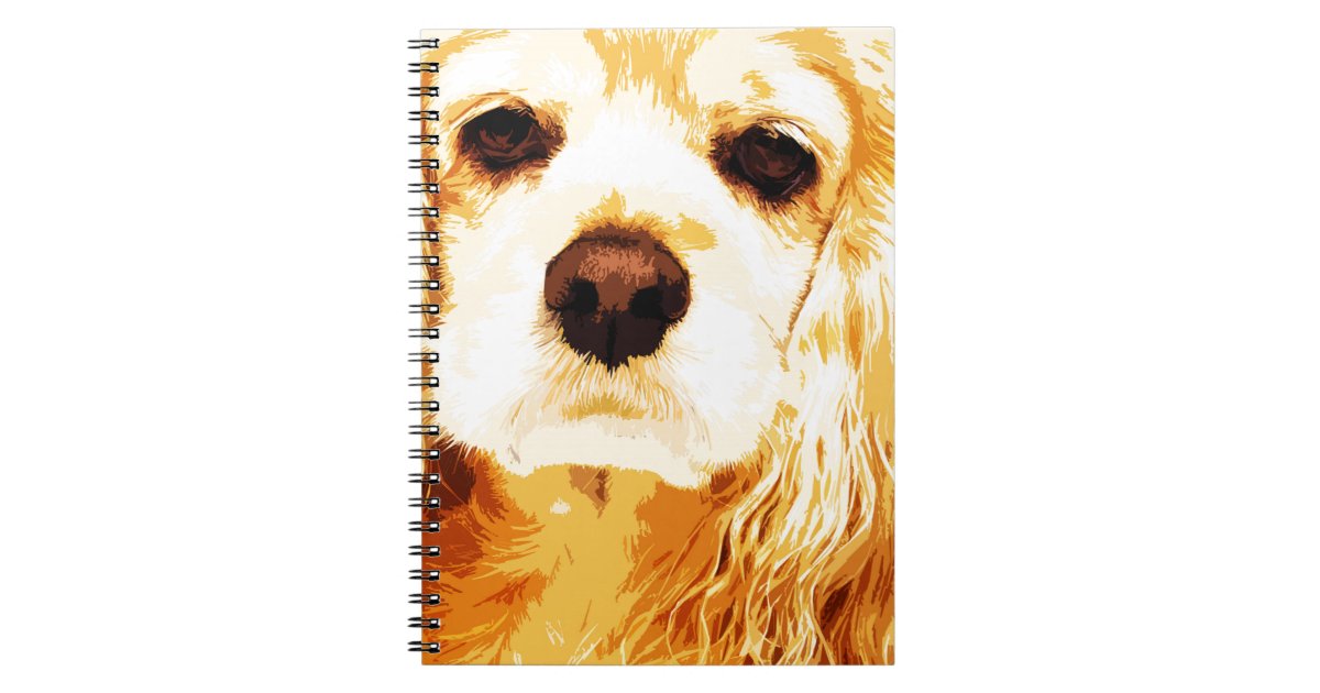 modern yellow American cocker spaniel Notebook | Zazzle