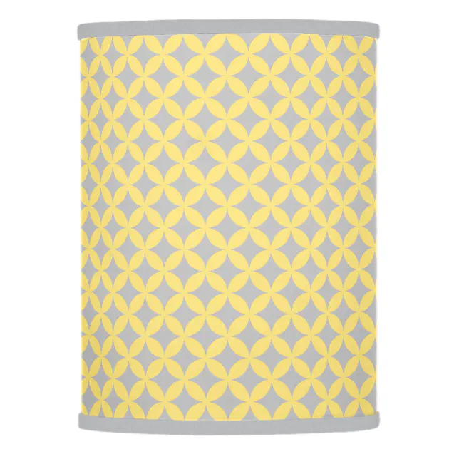 Modern Yellow and Gray Circle Pattern Lamp Shade | Zazzle