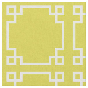 Sage Green Greek Key Pattern Fabric | Zazzle