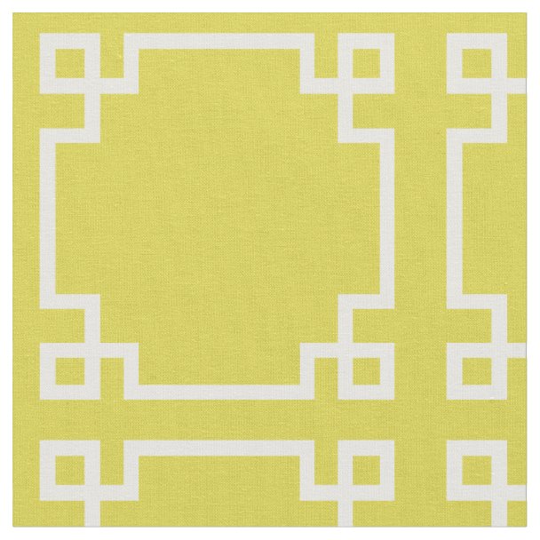 Sage Green Greek Key Pattern Fabric | Zazzle