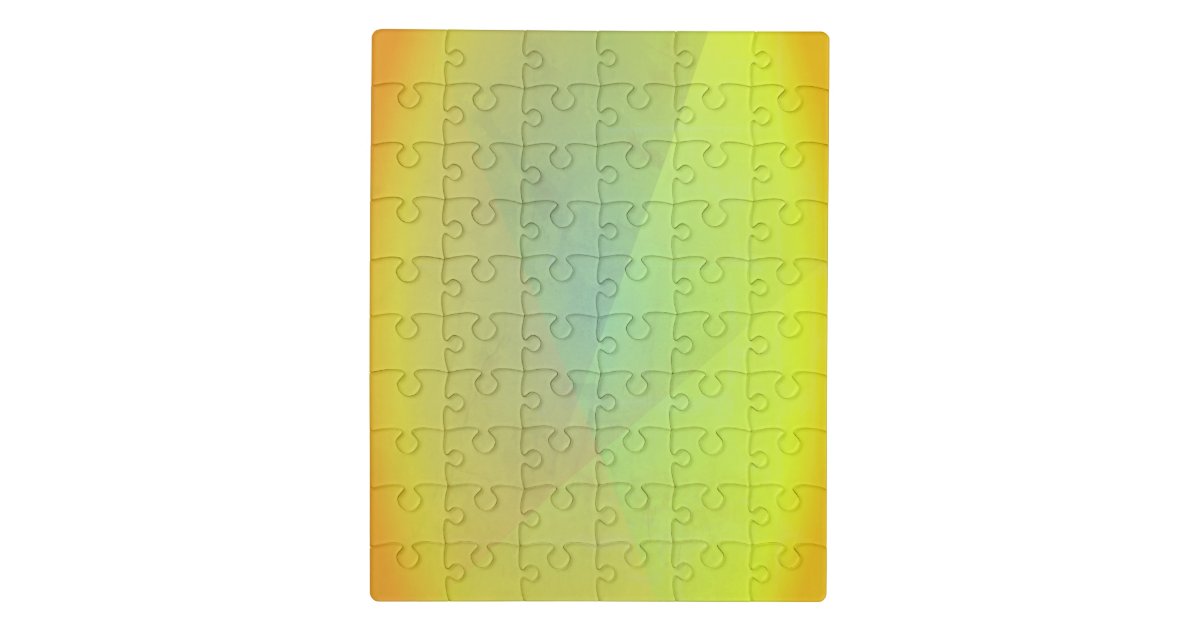 Modern Yellow Geometric Gradation Jigsaw Puzzle | Zazzle