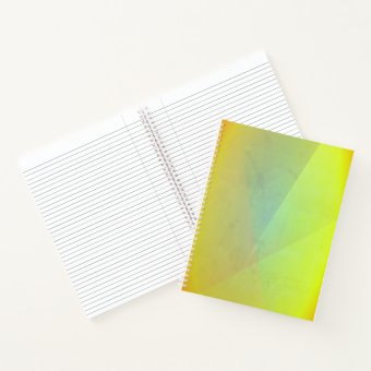 Modern Yellow Geometric Gradation Notebook | Zazzle