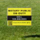 Modern Yellow QR Notary On-Duty Business Yard Sign | Zazzle