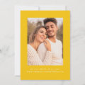 Modern Yellow Wavy Frame Photo Wedding Save The Date | Zazzle