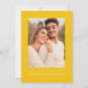 Modern Yellow Wavy Frame Photo Wedding Save The Date | Zazzle