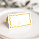 Modern Yellow Wavy Frame Wedding Place Card | Zazzle