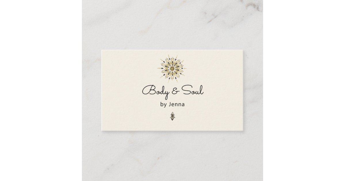 Modern Yoga Massage Wellness Business Card | Zazzle
