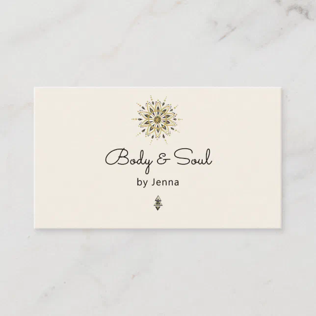 Modern Yoga Massage Wellness Business Card | Zazzle