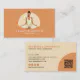 Modern Yoga/Mindfulness Lotus Pose Socials QR Code Business Card | Zazzle
