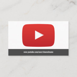 Modern YouTuber | YouTube Channel Business Card | Zazzle