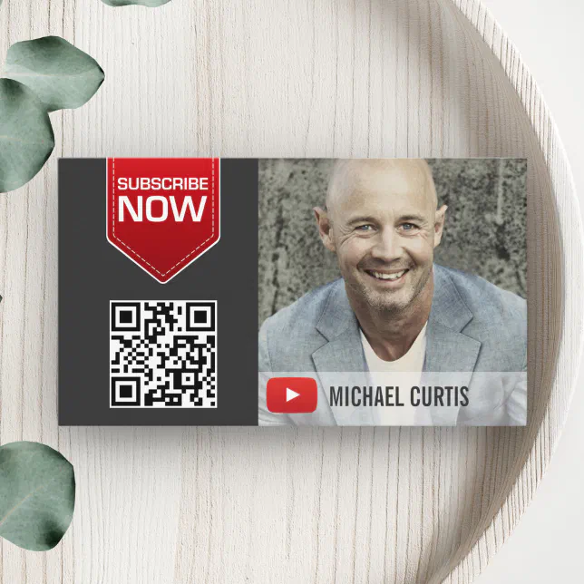 Modern YouTuber | YouTube Channel Business Card | Zazzle