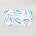 Modern Zebra Print Glam Blue Purple Glitter Business Card | Zazzle