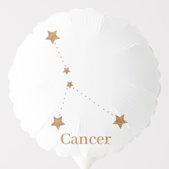 Modern Zodiac Sign Gold Cancer | Element Water Balloon | Zazzle.com