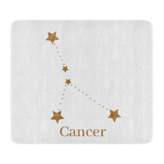 Modern Zodiac Sign Gold Cancer | Element Water Cutting Board | Zazzle
