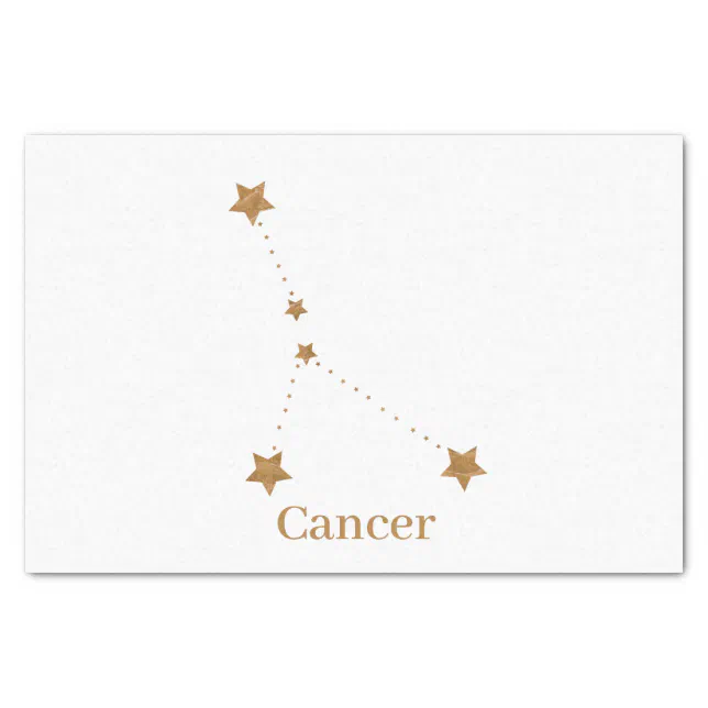 Modern Zodiac Sign Gold Cancer | Element Water Tissue Paper | Zazzle