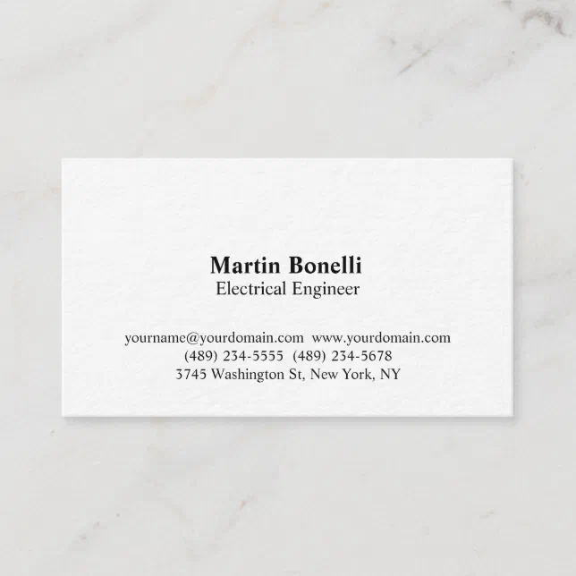 Modernist Electrical Engineer Business Card | Zazzle