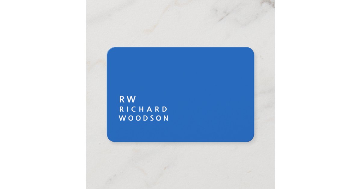 Modernist Man Style Cool Plain Blue Denim Business Card | Zazzle