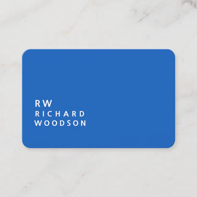 Modernist Man Style Cool Plain Blue Denim Business Card | Zazzle