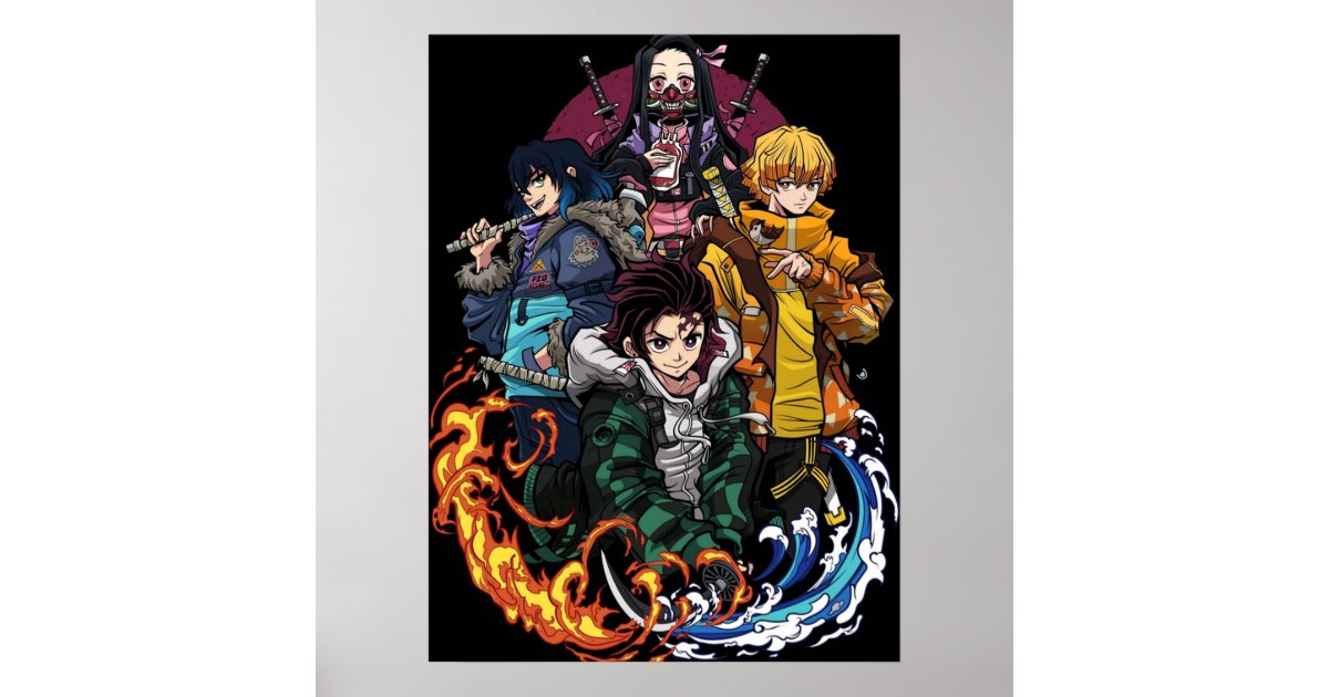 Modernized Demon Slayer Poster | Zazzle