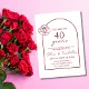 ModernMinimalist Ruby Red 40th Wedding Anniversary Invitation | Zazzle