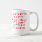 modest genius joke coffee mug | Zazzle