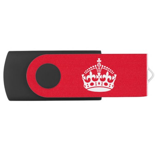 Modify Background Keep Calm Crown Flash Drive | Zazzle
