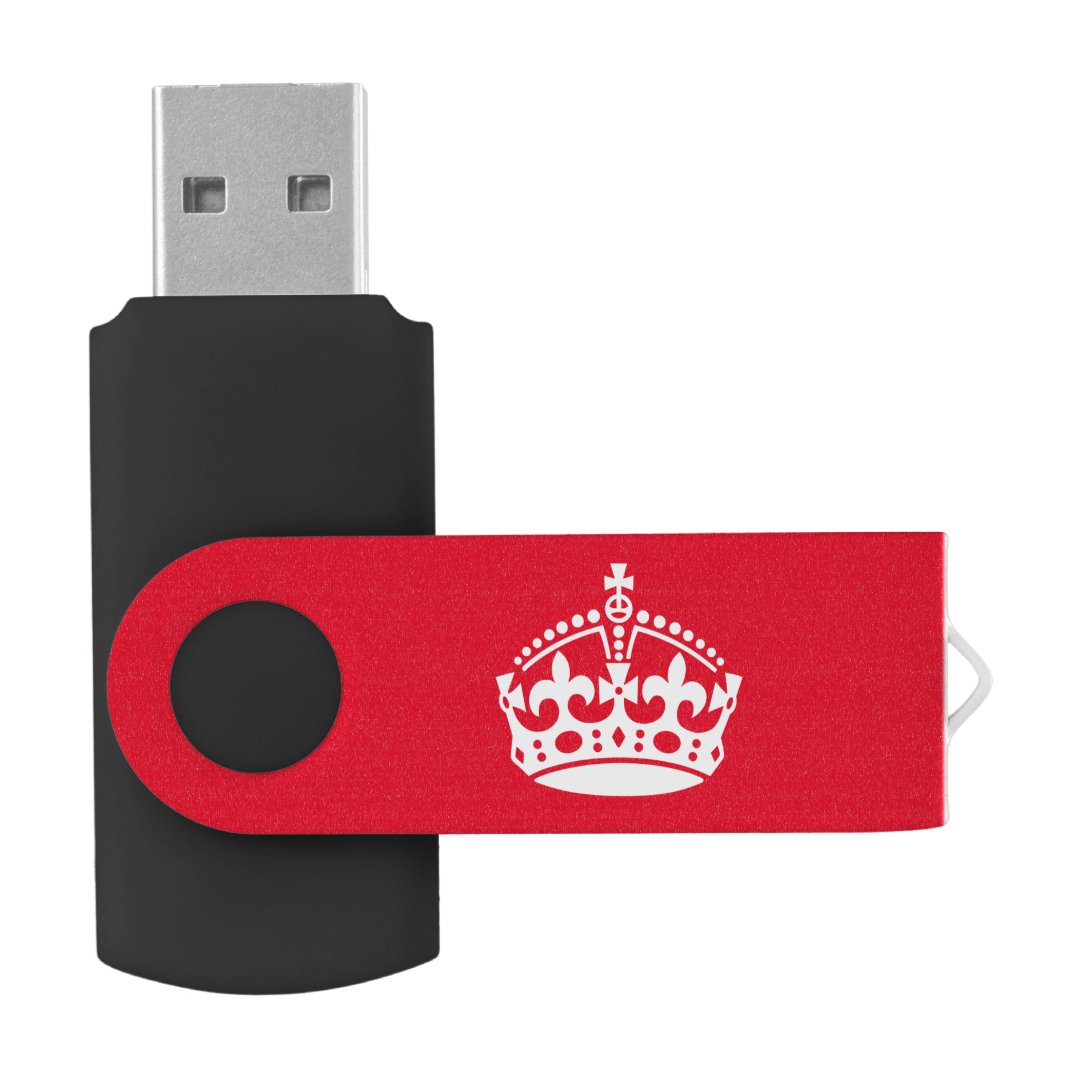 Modify Background Keep Calm Crown Flash Drive | Zazzle