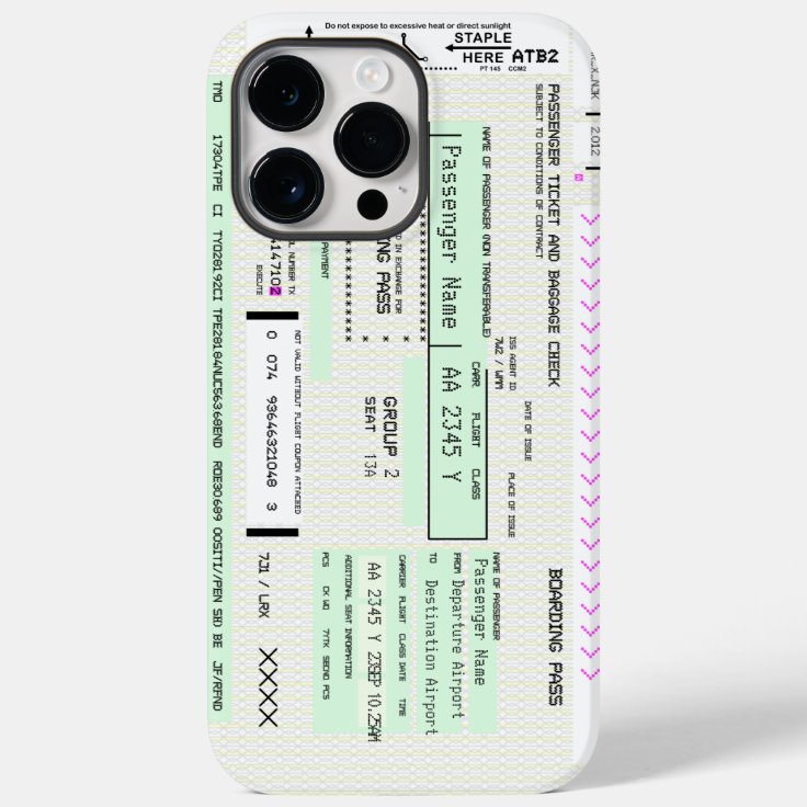 Modify This Airline Boarding Pass Ver2 Case-Mate iPhone Case | Zazzle