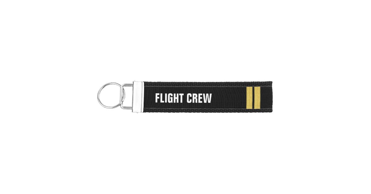 Modify this Flight Crew 2 Bar Gold Epaulettes Wrist Keychain | Zazzle